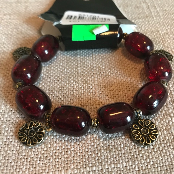Jewelry | New Dark Red Bronze Tone Bracelet | Poshmark